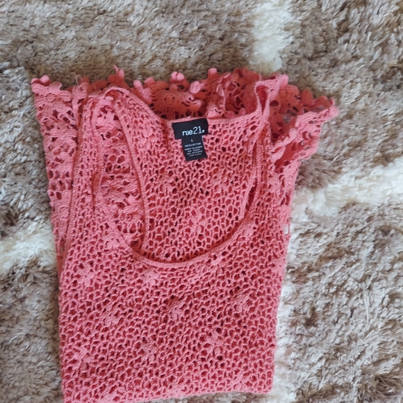 Rue21 | Tops | Vintage Crocheted Razorback Tank | Poshmark